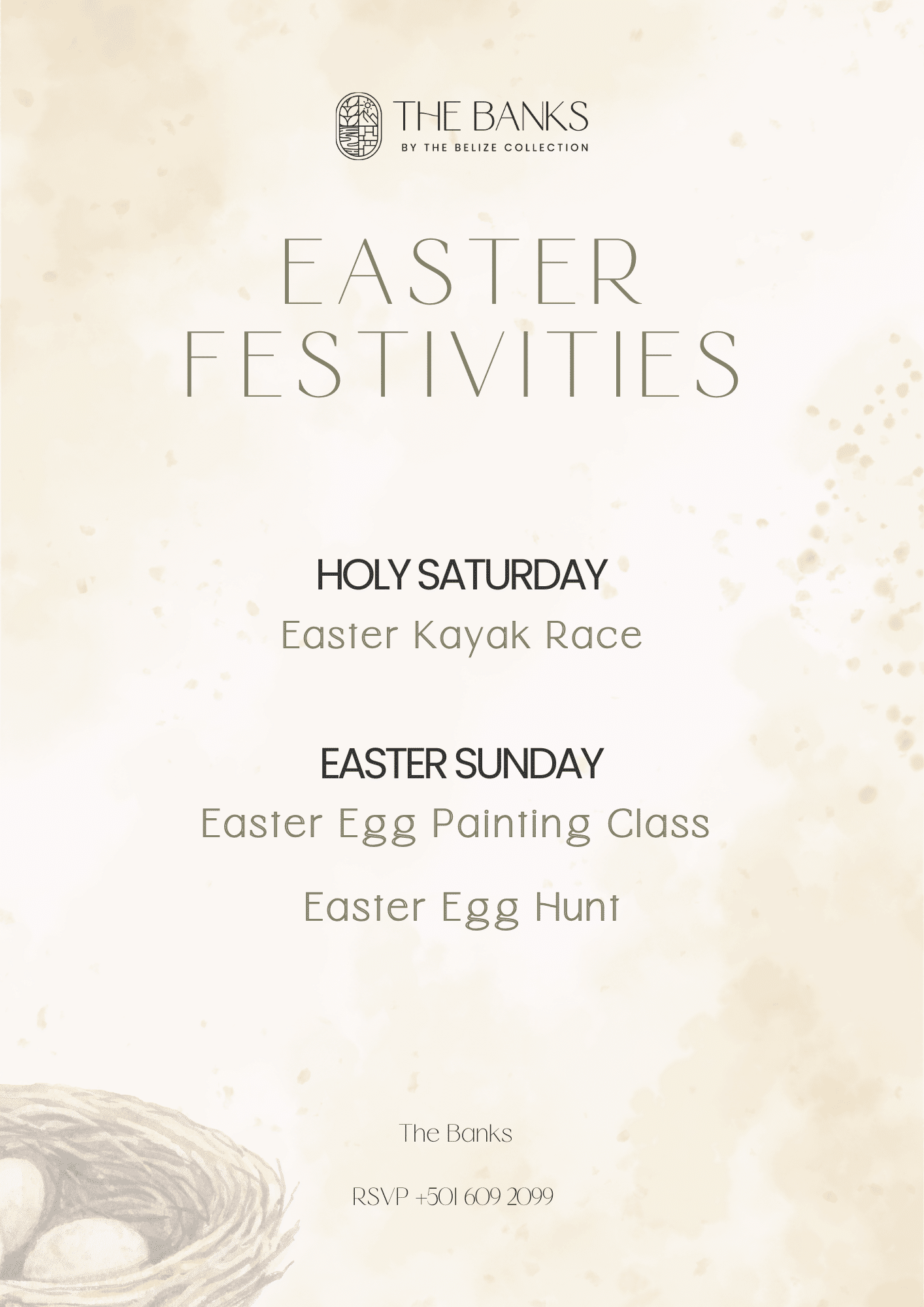 Easter Calendar - The Banks by the Belize Collection